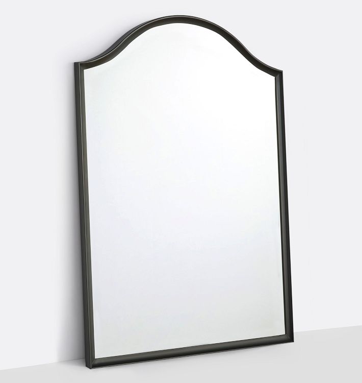 OPEN BOX: Arched Metal Frame Traditional Floor Mirror, Oil-Rubbed ...