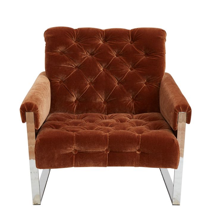 Velvet vintage armchair store