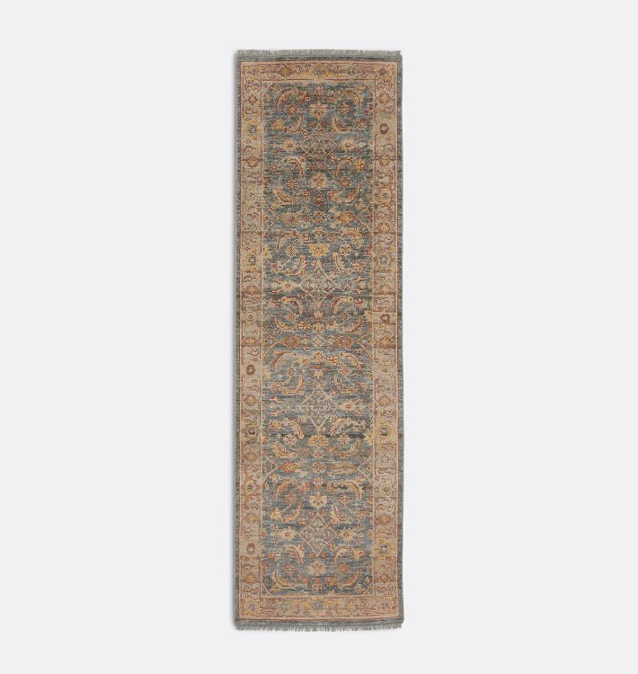 Open Box: Millie Hand-Knotted Rug, 2-1/2' x 9' - Gunmetal | Rejuvenation