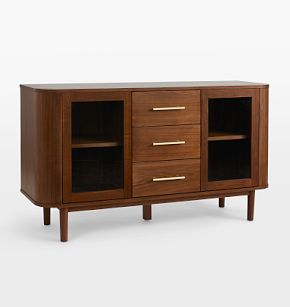 Alma 60 Sideboard Walnut Blair 6 Oil Rubbed Bronze Drawer Pull