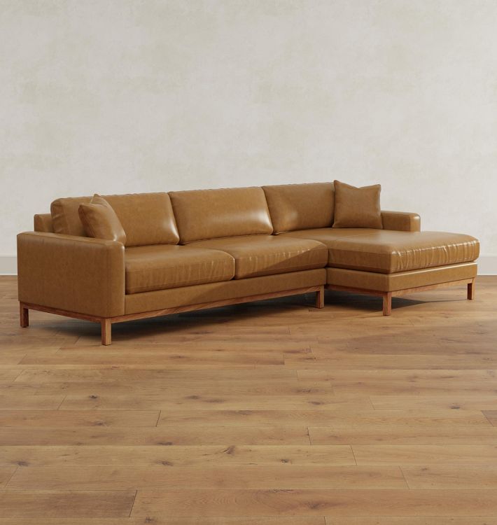 Greyson Leather Chaise Sectional | Rejuvenation