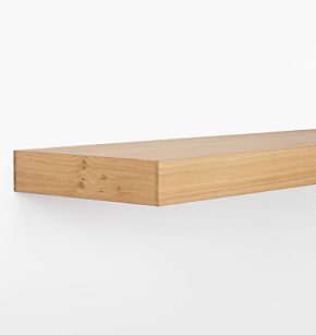 OPEN BOX: Floating Wood Shelf with 2" Height, 10"D x 24"W - White Oak ...