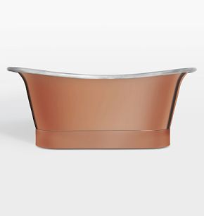Coba Rose Gold Exterior Soaking Tub With Nickel Waste & Overflow ...