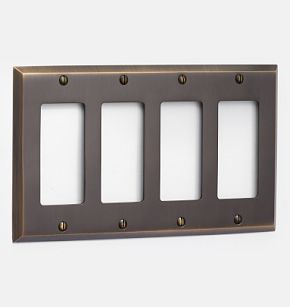 Lewis Quad GFCI Switchplate | Rejuvenation